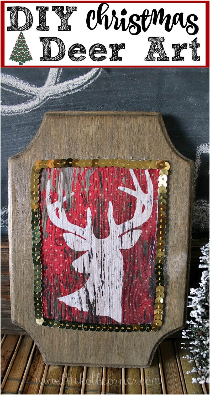 DIY Christmas Deer Art - Domestically Creative