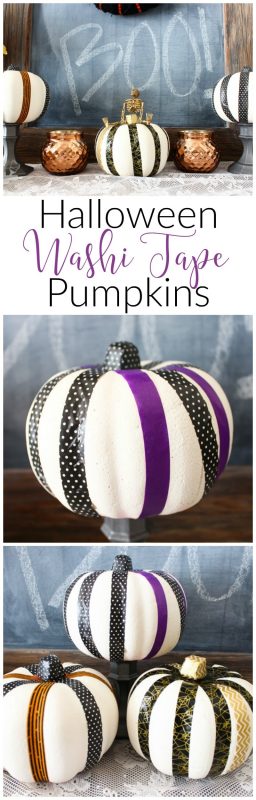 Halloween Washi Tape Pumpkins - Domestically Creative