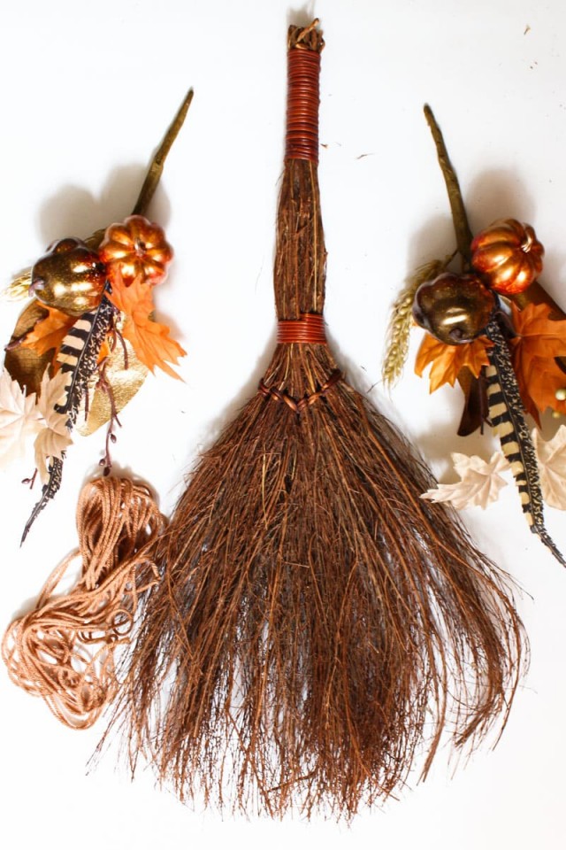 Rustic Fall Cinnamon Broom Wreath - Thrift Store Upcycle - Domestically ...