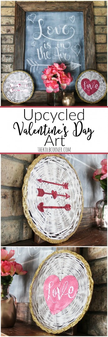 Upcycled Valentine's Day Art - Domestically Creative