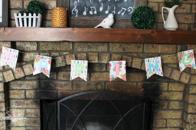 Simple DIY Spring Banner - Domestically Creative