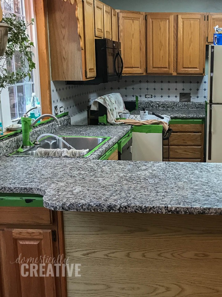 How To Update Kitchen Counters {without replacing them!} - Domestically ...