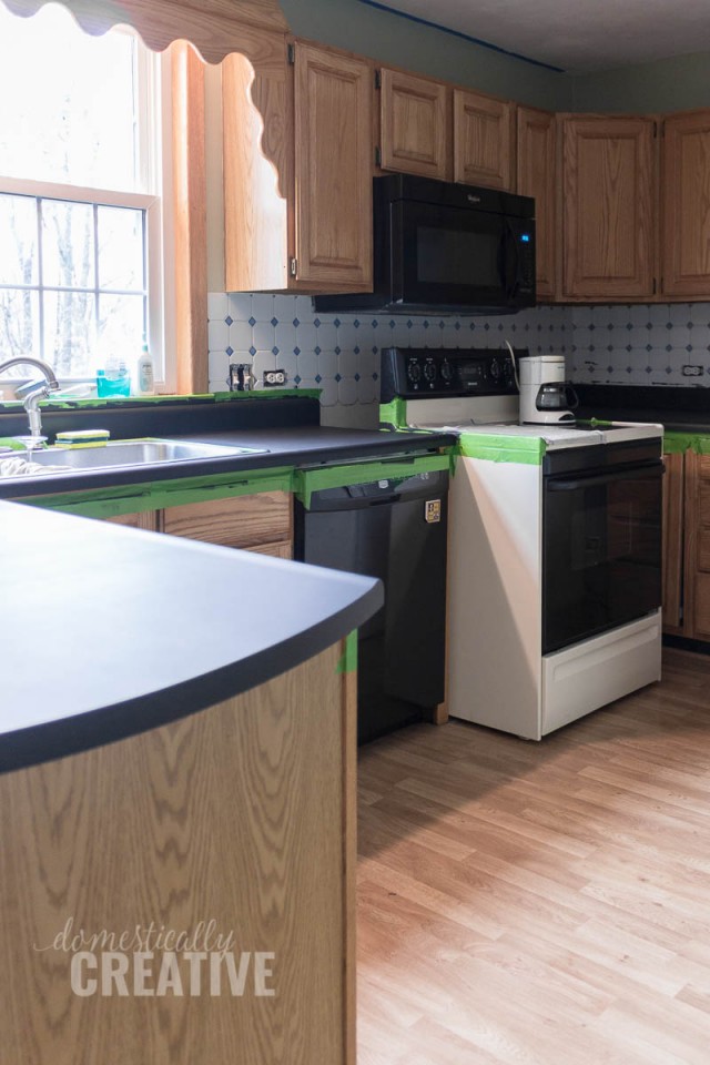 How To Update Kitchen Counters {without replacing them!} - Domestically ...