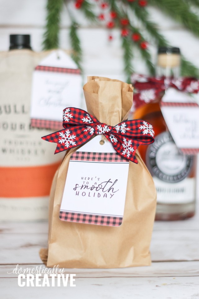 Free Printable Whiskey Gift Tags - Domestically Creative