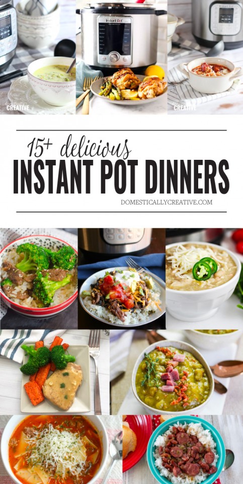 15+ Instant Pot Dinner Recipes - Domestically Creative