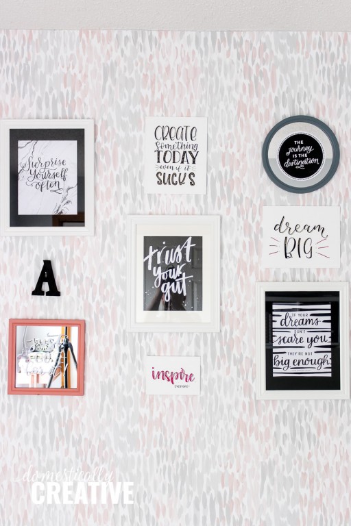 How to Create a Typography Accent Wall - Domestically Creative